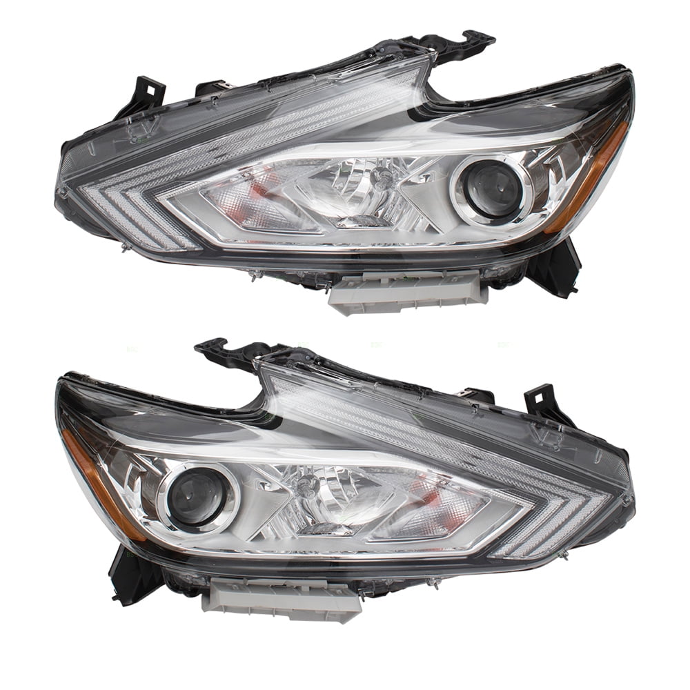 Brock Headlight for 2016-2018 Altima w/ Chrome Bezel w/o LED Daytime ...