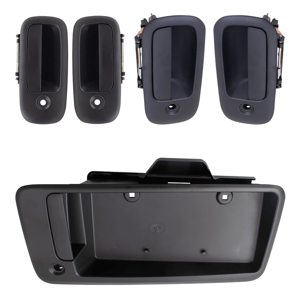 Brock Replacement Outside Textured Black Front Door Handles, Side ...