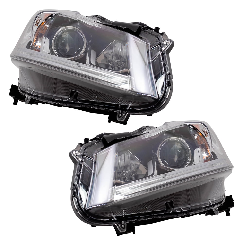 Brock Replacement Pair Headlights Driver and Passenger Halogen Headlamp ...