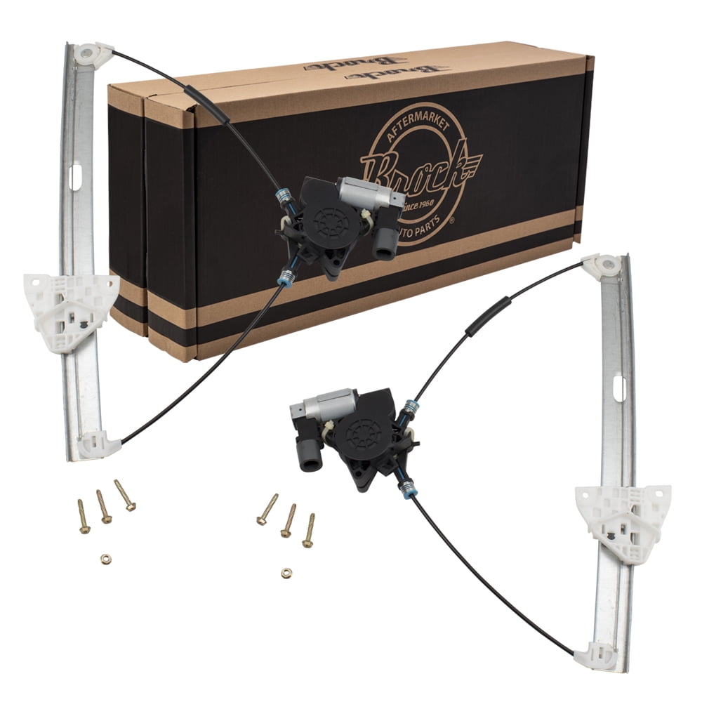 Brock Replacement Pair Set Front Power Window Lift Regulators & Motors ...