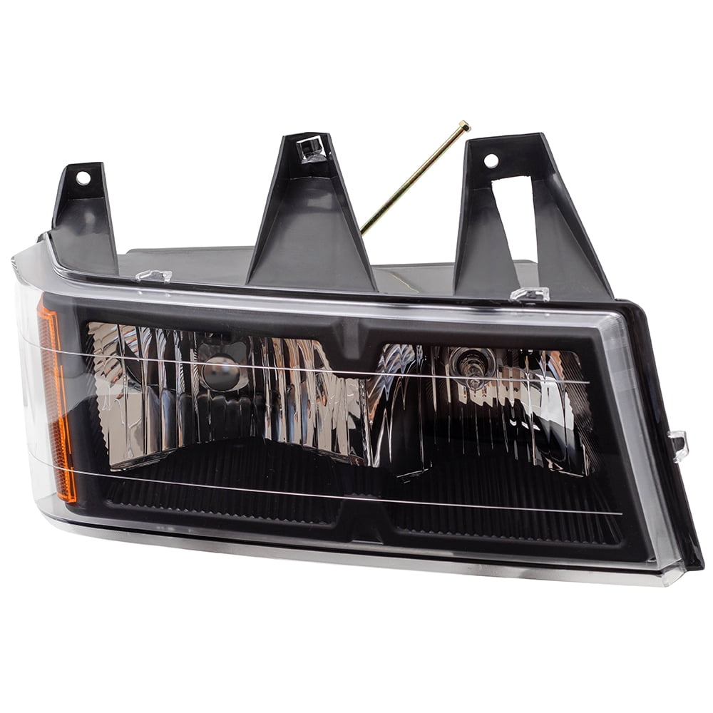 Brock Replacement Passenger Headlight Lens with Black Bezel Compatible ...