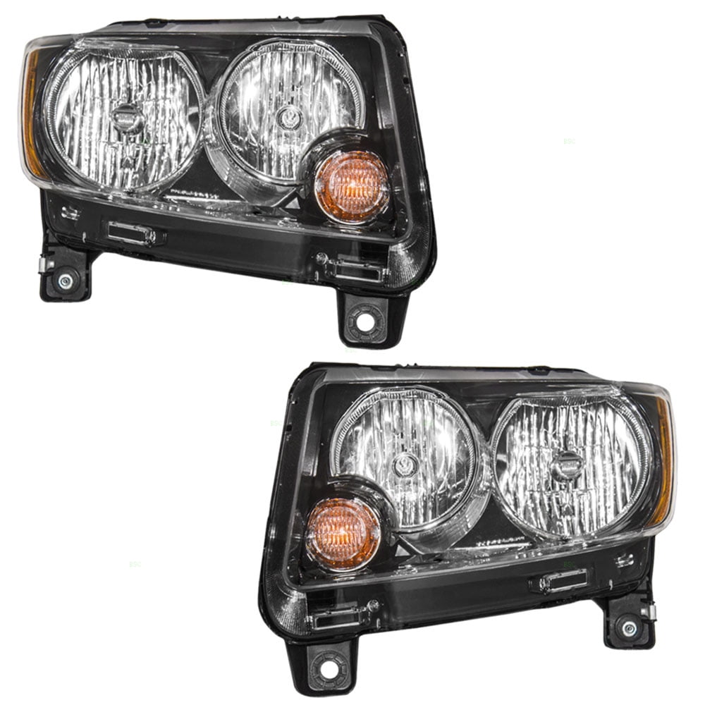 Headlight for 2013-2017 Compass w/ Black Trim w/o Projector 68171215AC ...