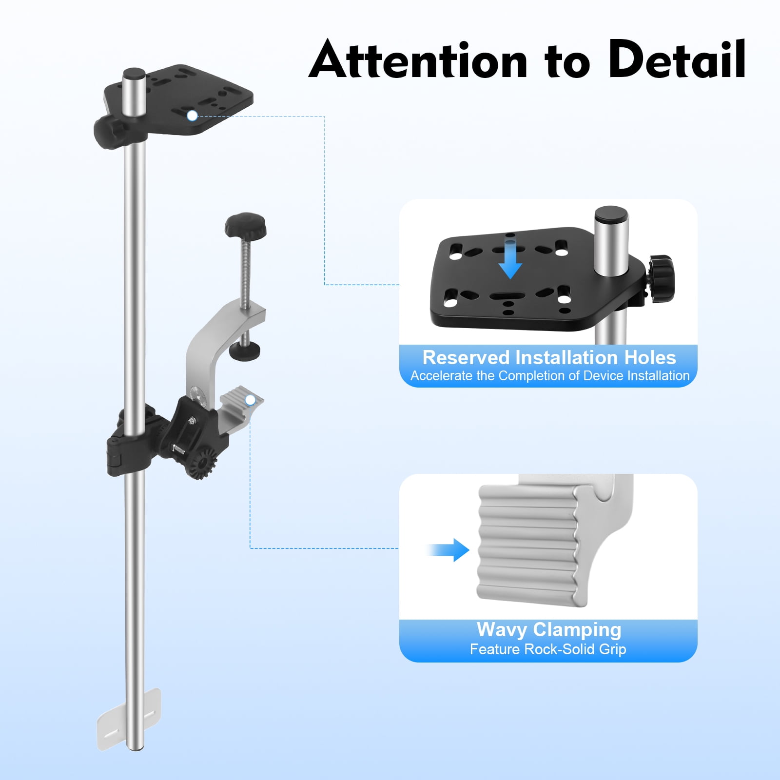 Brocraft Clamp Transducer Bracket Transducer Mount Fishfinder Mount 2-3 ...