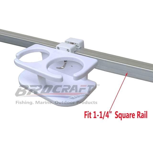 Brocraft Pontoon Boat Drink Holder/ pontoon cup holder/ Square Rail ...