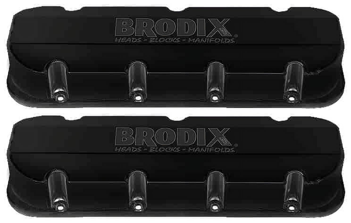 Brodix VC201B Sheet Metal Valve Covers Big Block Chevy 1/2 in. (.500 ...
