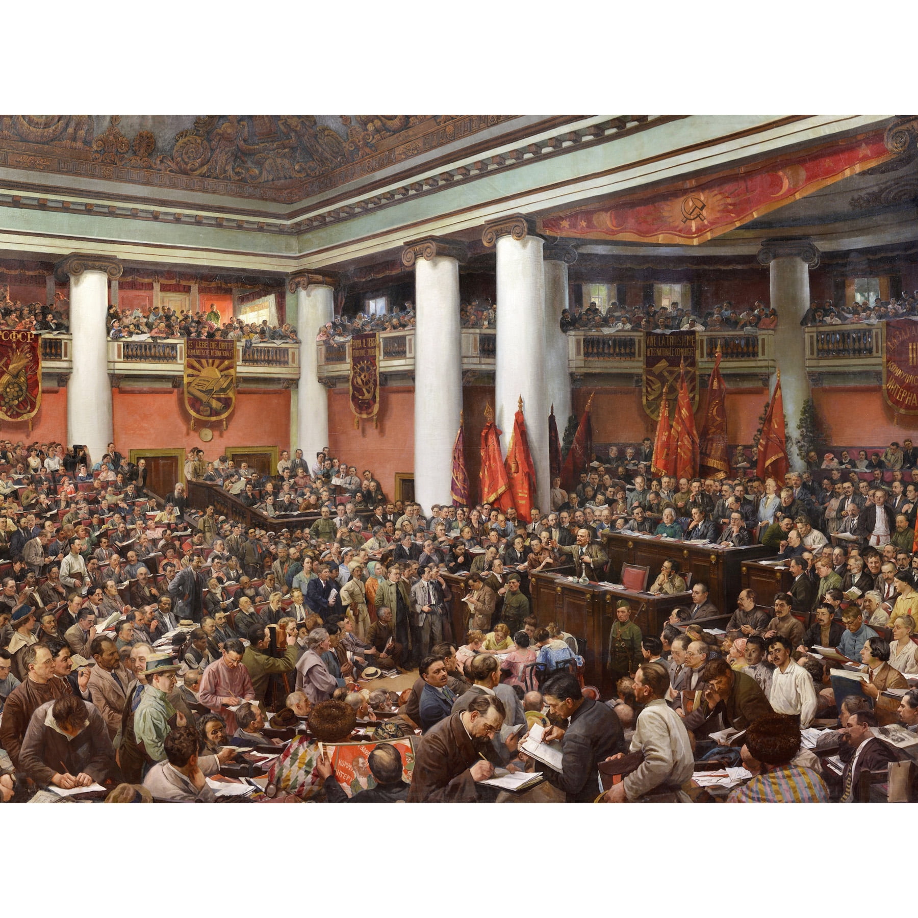 Brodsky Lenin Speech Comintern 1924 Painting Extra Large Art Print Wall ...