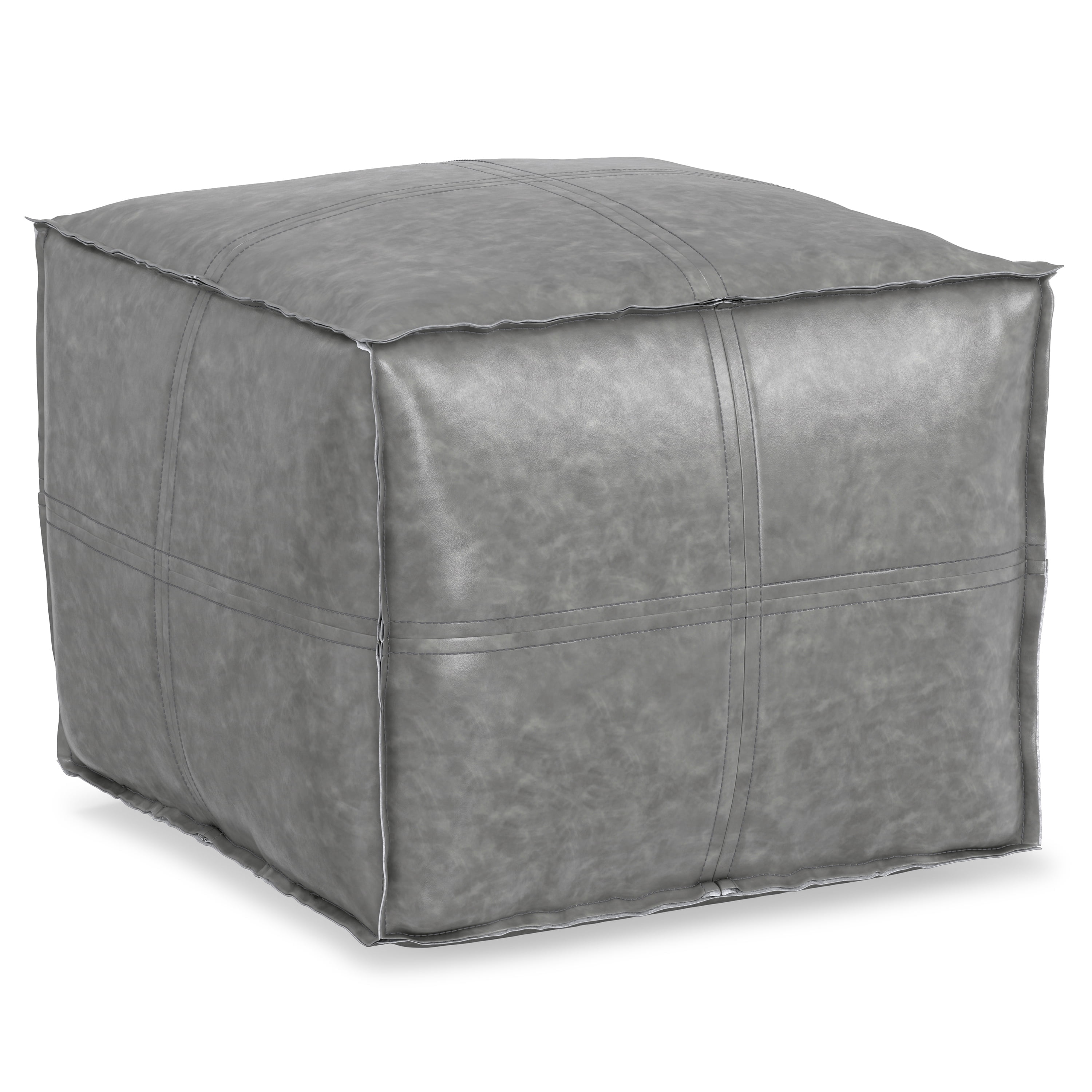 Simpli Home Simpli Home Brody 18 inch Wide Boho Square Pouf in ...