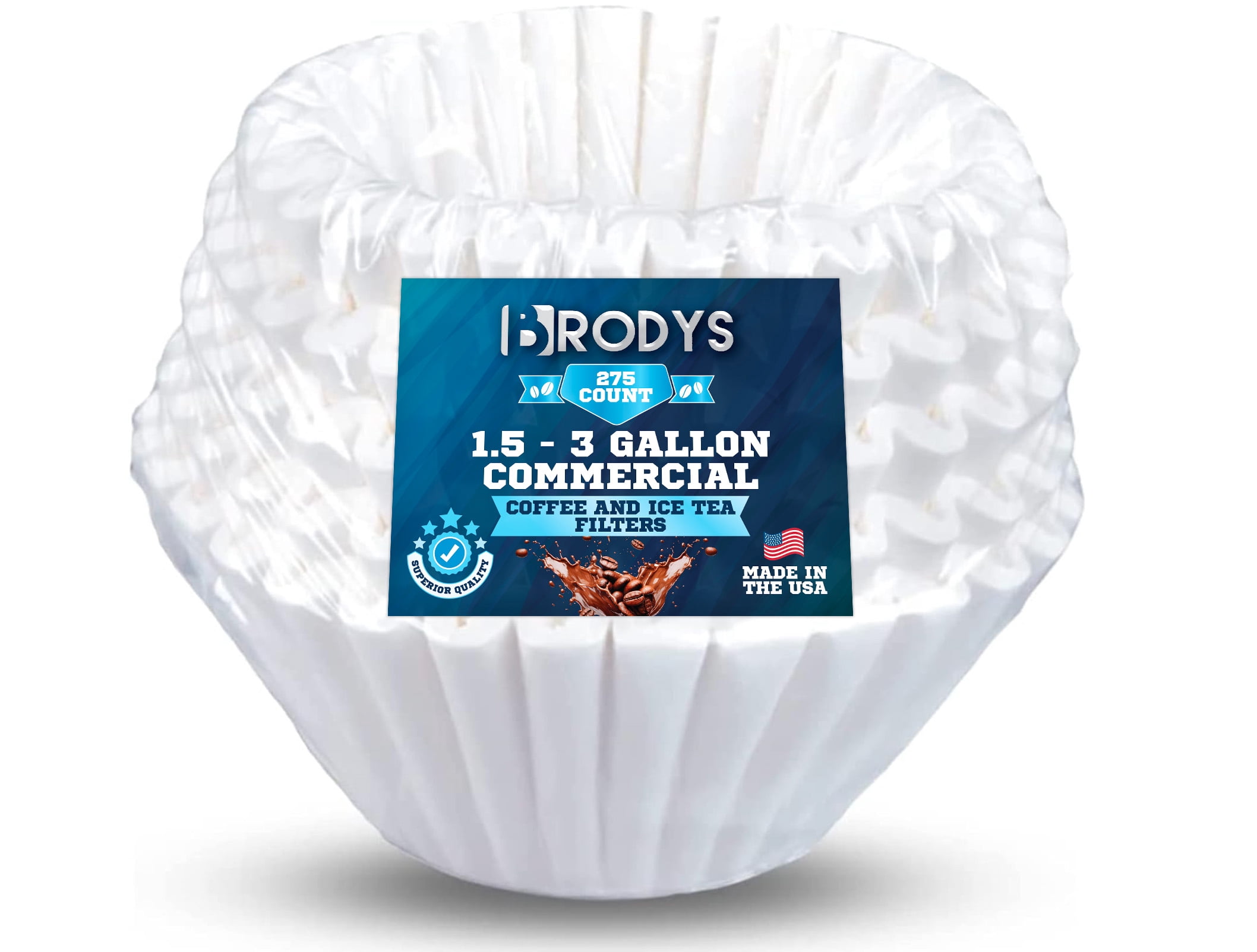 Brodys Extra Large Coffee Filters - For Bunn 1.5 to 3 Gallon Coffee Tea ...