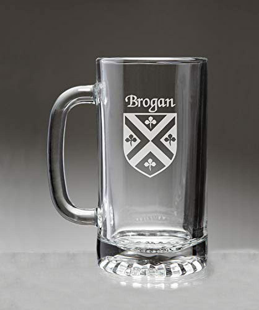 Brogan Irish Coat of Arms Glass Beer Mug (Sand Etched) - Walmart.com