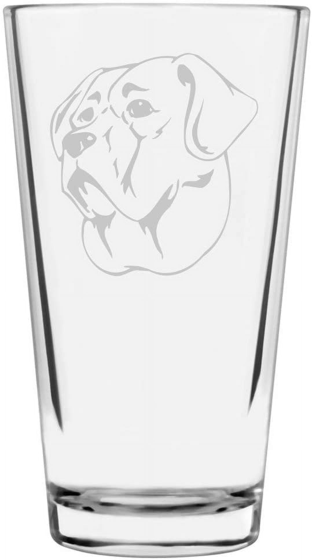 Broholmer Danish Mastiff Dog Themed Etched All Purpose 16oz Libbey Pint ...
