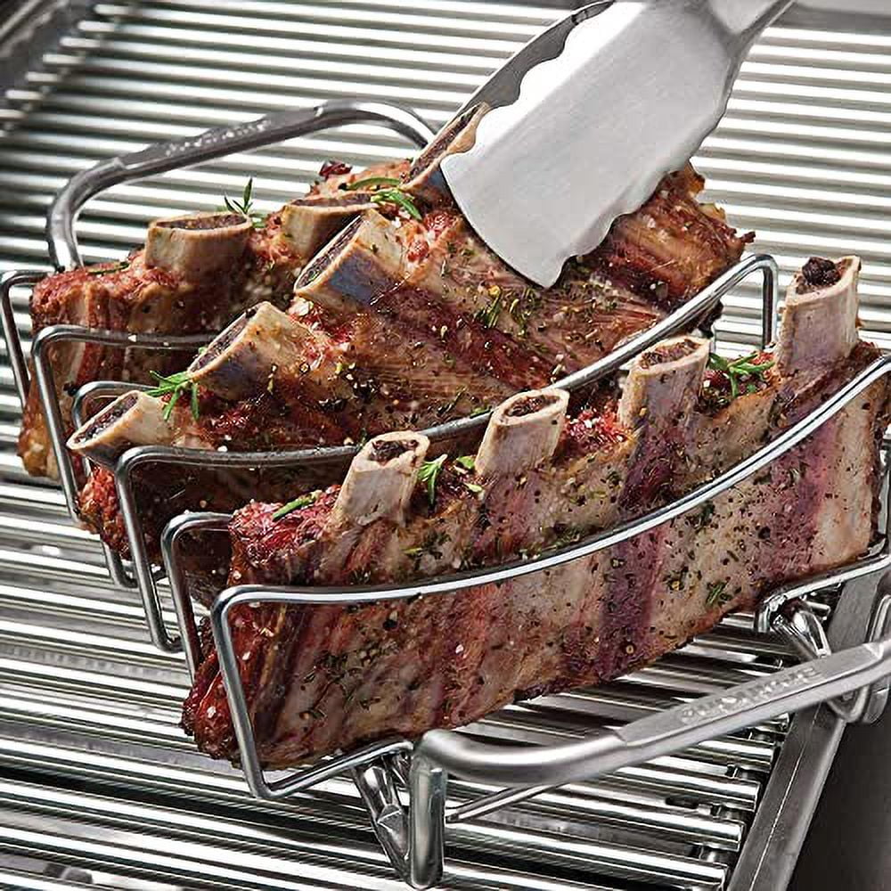 Broil King 62602 Rib Rack and Roast Support,Silver - Walmart.com