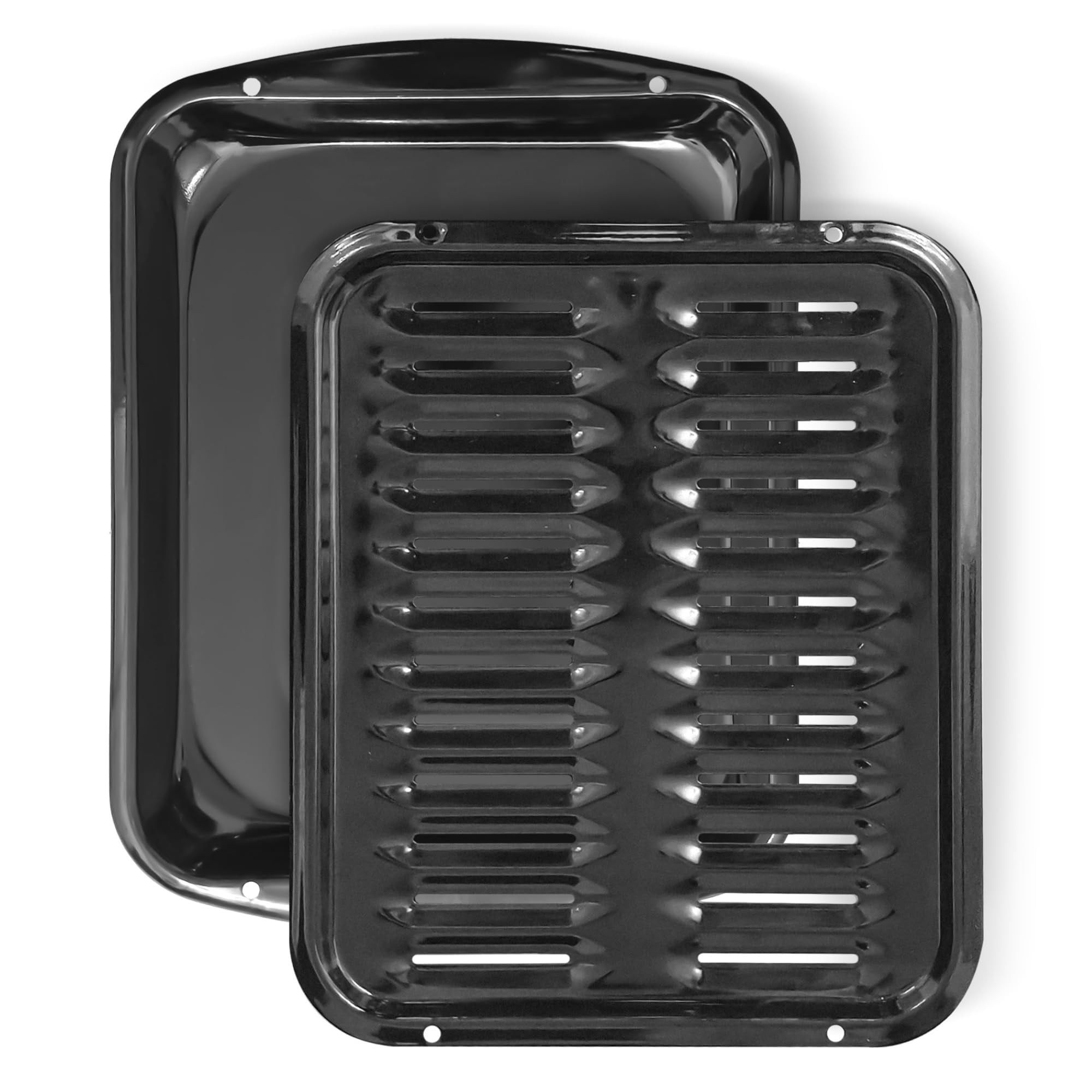 Broiler Pan for Oven Nonstick Porcelain Coated - 16.75” x 13 ...