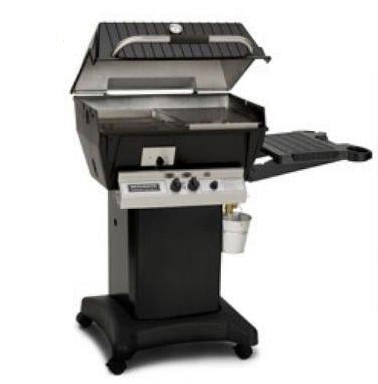 Broilmaster Q3 Grill Head with Black Painted Cart, Drop Down Side Shelf ...