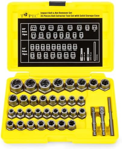 Broken Bolt Extractor Kit, 35 PCS Easy Out Bolt Extractor Socket Set ...