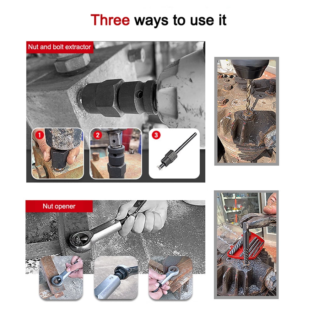 Broken Bolt Extractor,Remover Set Broken Rust Screw Removal 28pcs Screw ...