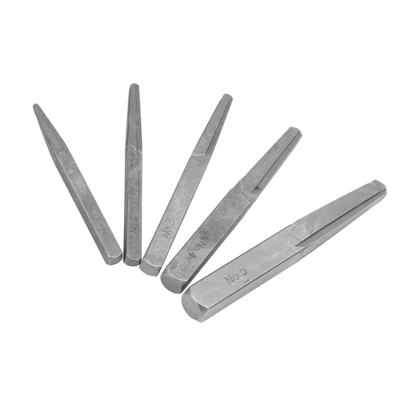 Broken Bolt Screw Extractor, 5pc Set, High Hardness Steel, Easy Out ...