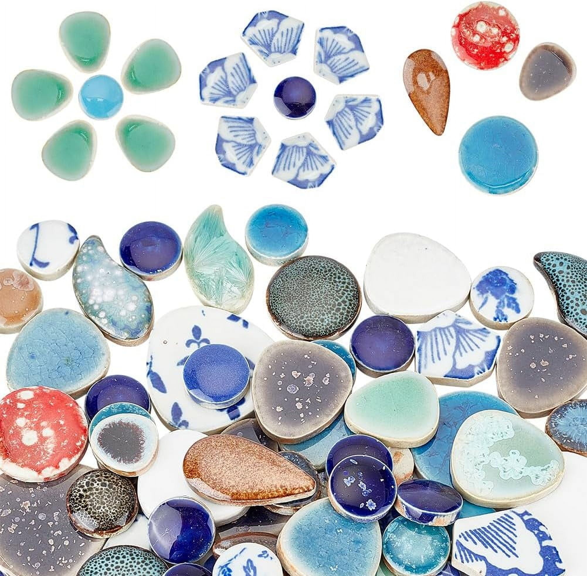 Broken Ceramic Porcelain 80 pcs Mosaic Tiles for Crafts Bulk China ...