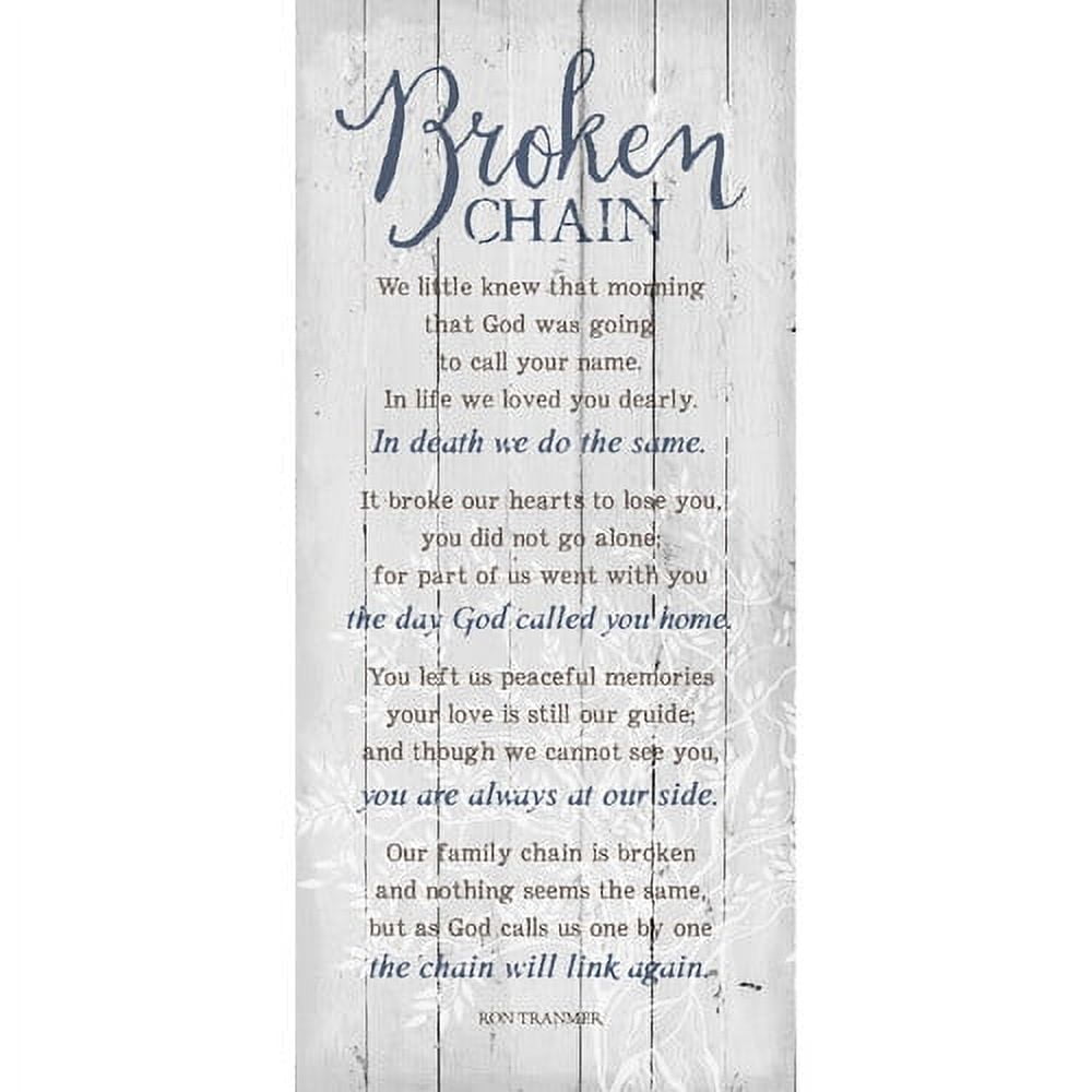 Dexsa Ltd 'Broken Chain' Inspirational Textual Art Plaque, Reclaimed ...