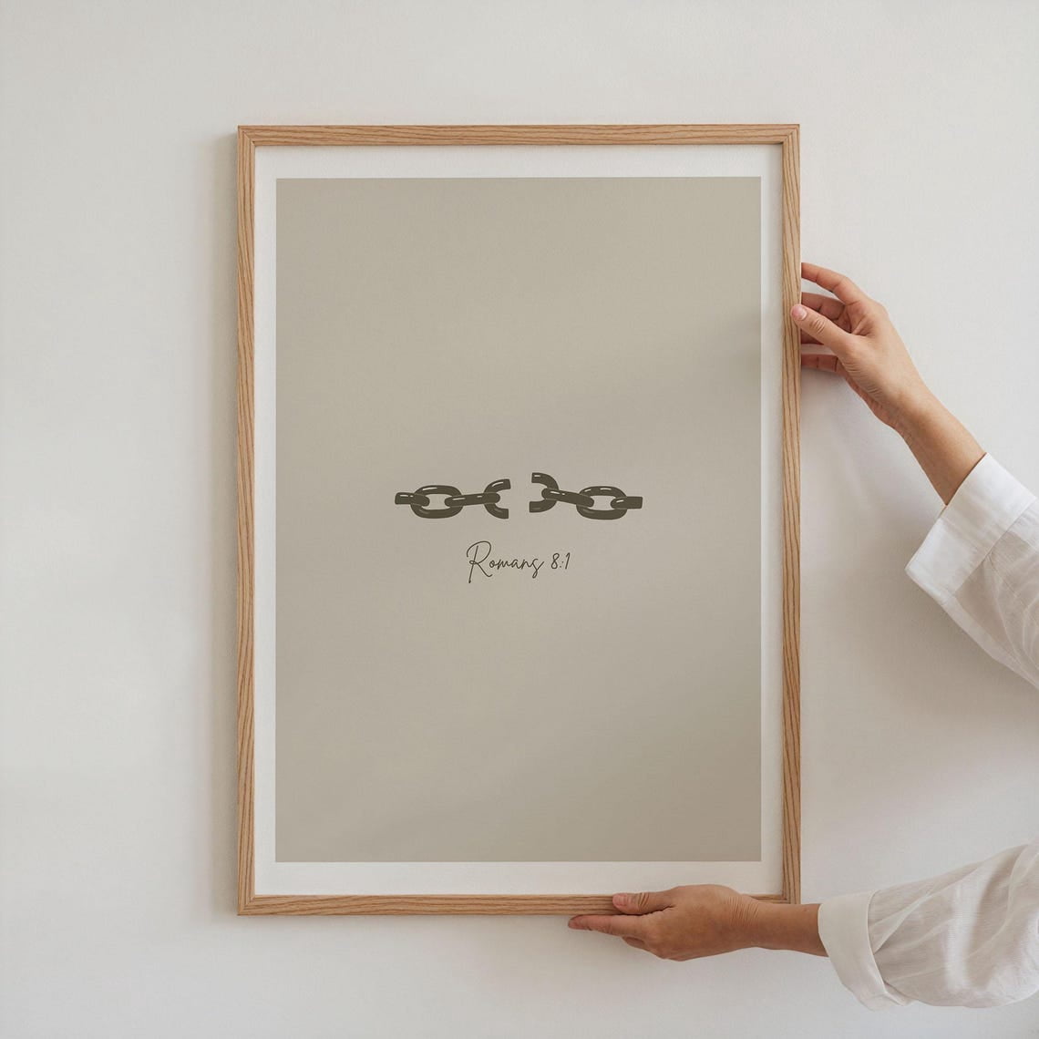 Broken Chains Bible Verse Print Christian Art, Unframed Canvas 16x20in ...