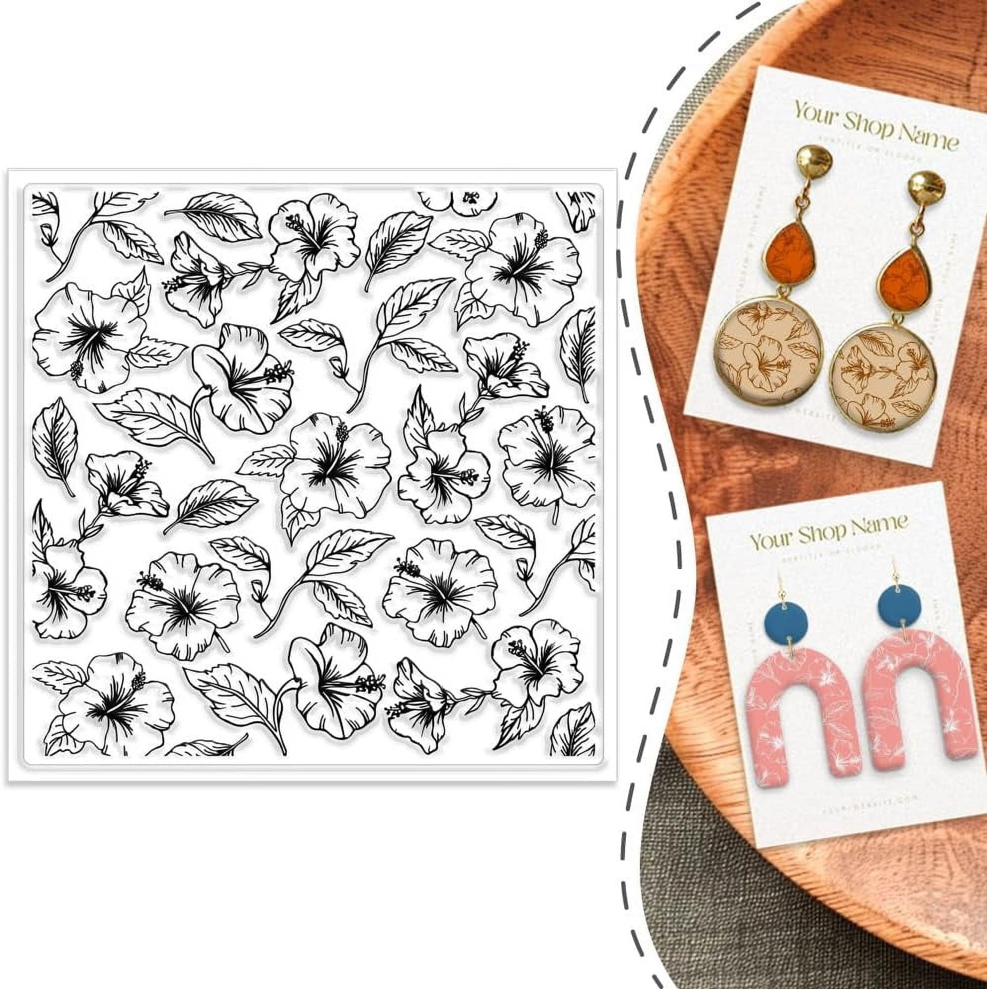 Broken Flowers Polymer Clay Texture Sheet Silicone Texture Stamp Sheets ...