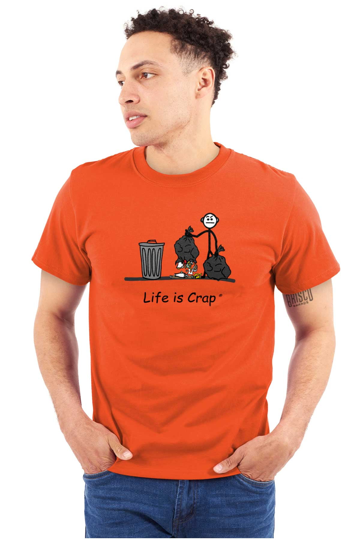 Broken Garbage Bag Trash Smelly Messy Men Big & Tall Graphic Tee Brisco ...