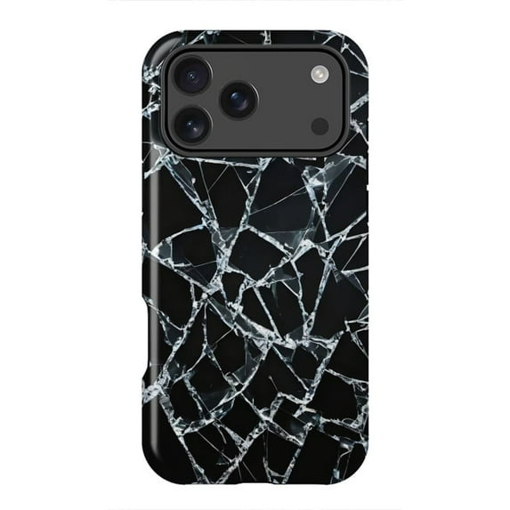 Broken Glass Abstract Shattered Pattern Design Case for iPhone 17 16 15 ...
