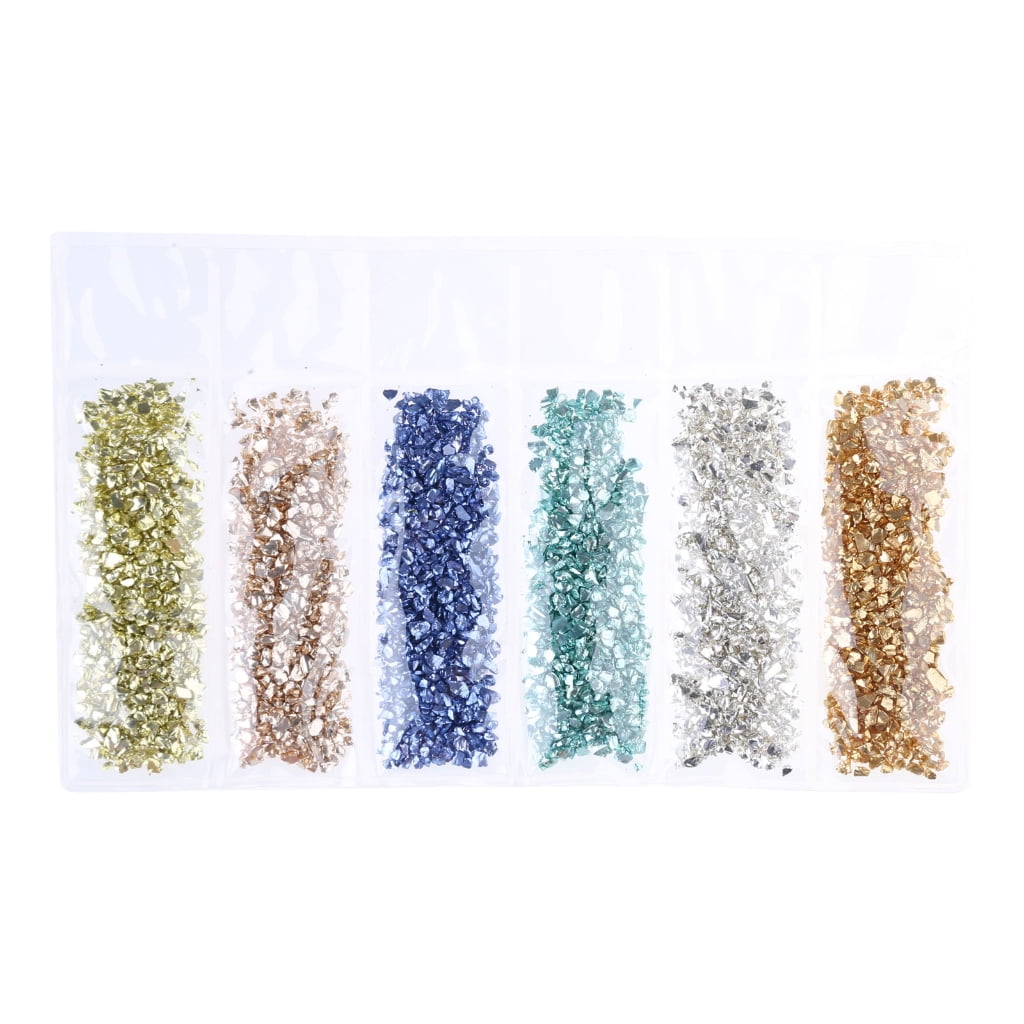 Broken Glass Stones UV Crystal Epoxy Resin Filler DIY Crafts Nail Art ...