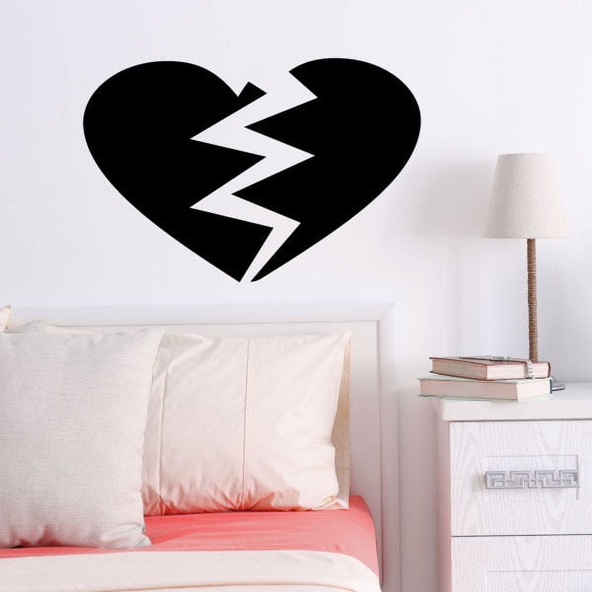 Broken Heart Decal - 36 Inches - Walmart.com