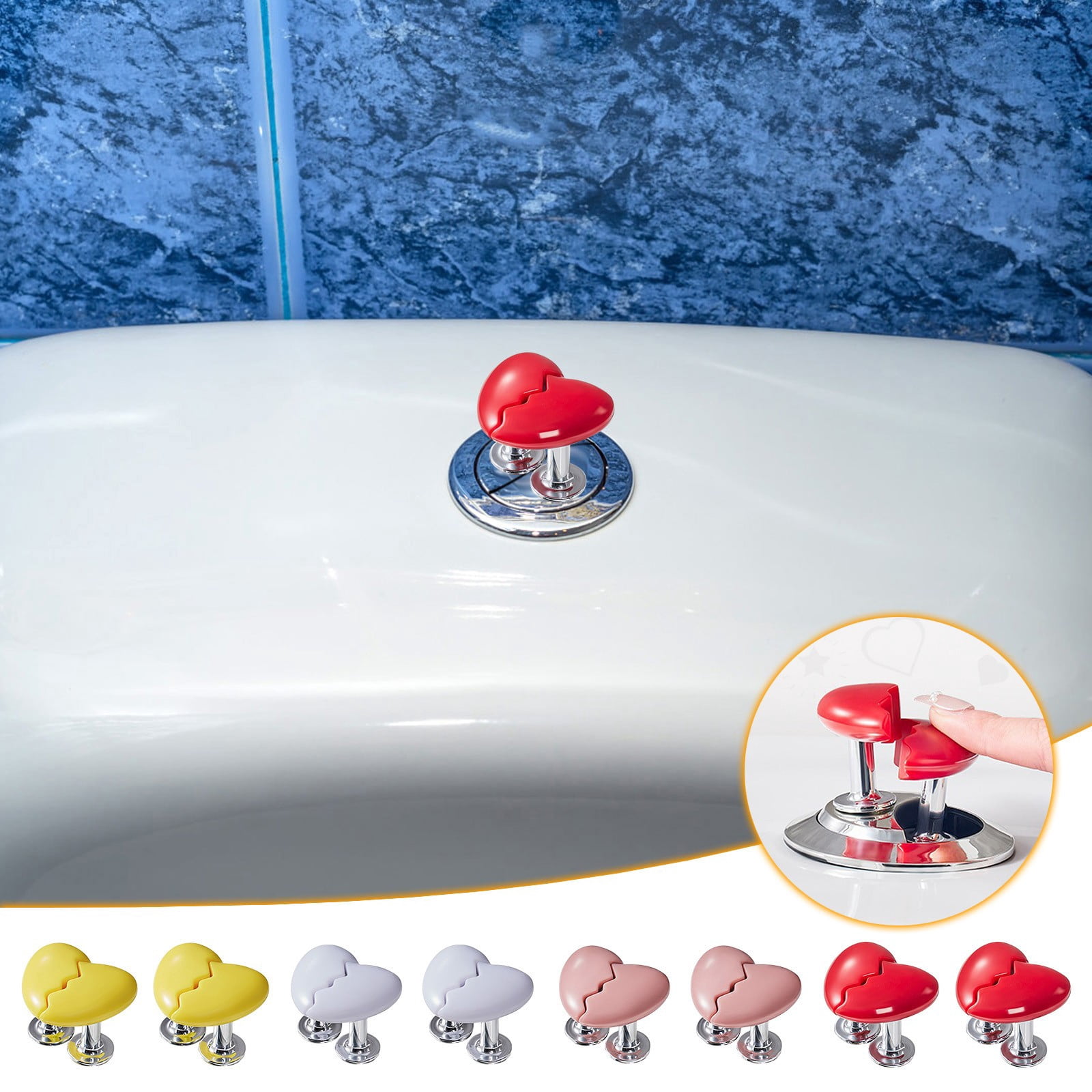 Broken Heart toilet Press, Stainless Steel Construction, Easy-Squeeze ...