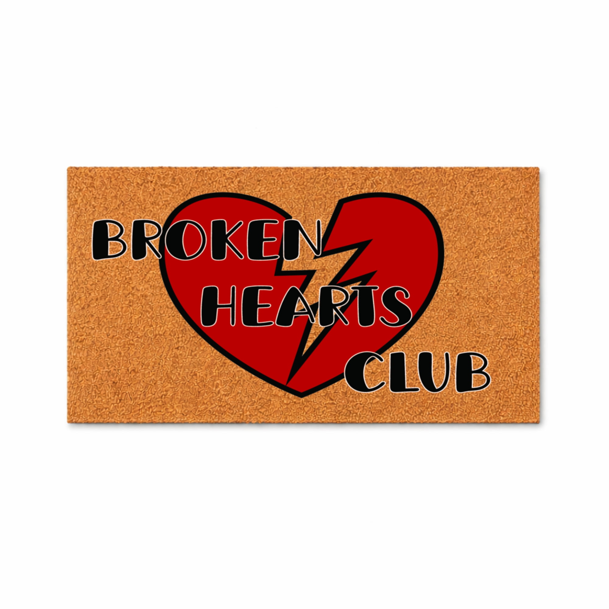 Broken Hearts Club Doormat, Funny Welcome Entryway Door Mat ...