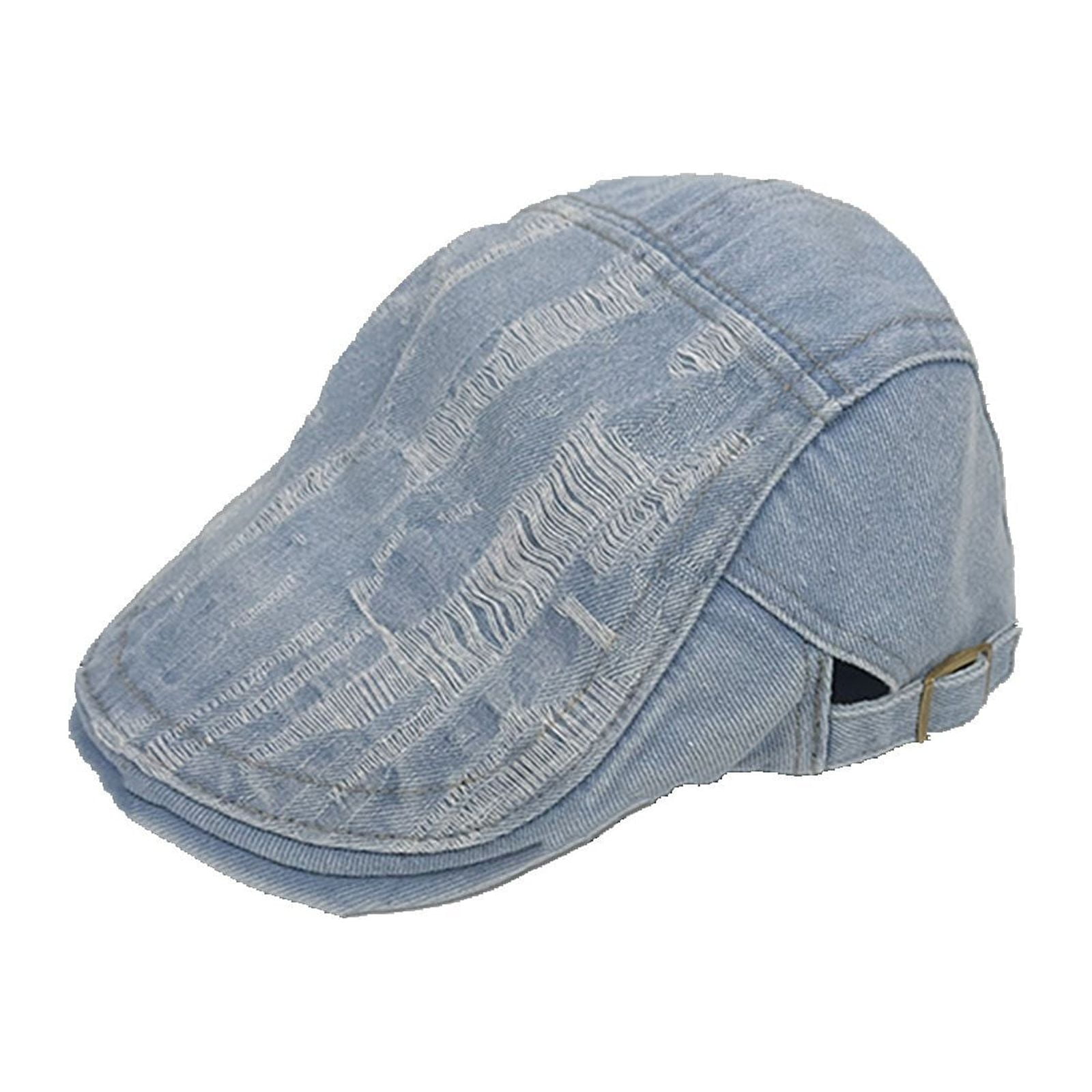 Broken Hole Denim Cool Trend Forward Hat Autumn Retro Adjustable Tongue ...