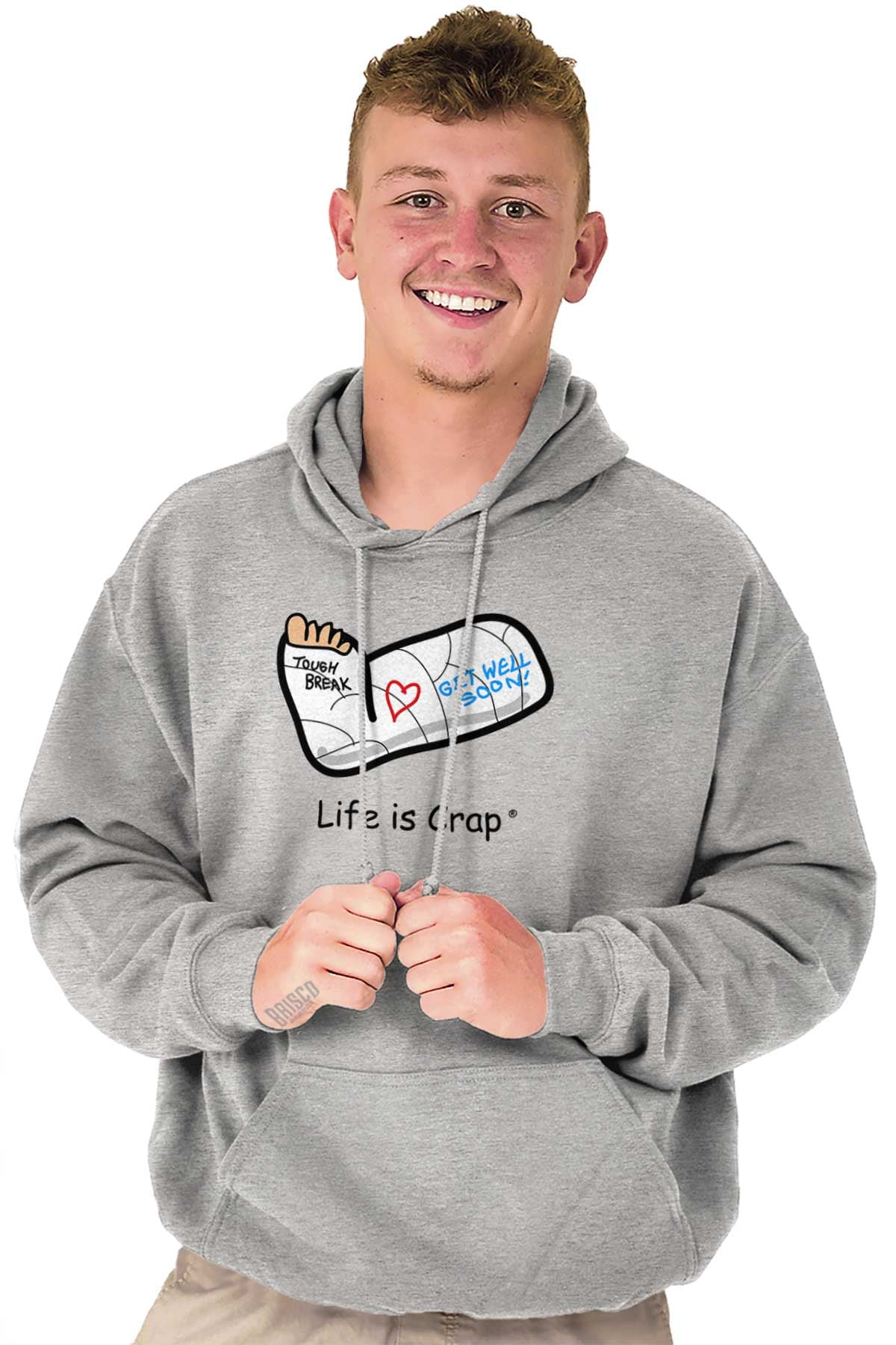 Broken Leg Foot Get Well Soon Novelty Unisex Plus Size Hoodie Brisco ...
