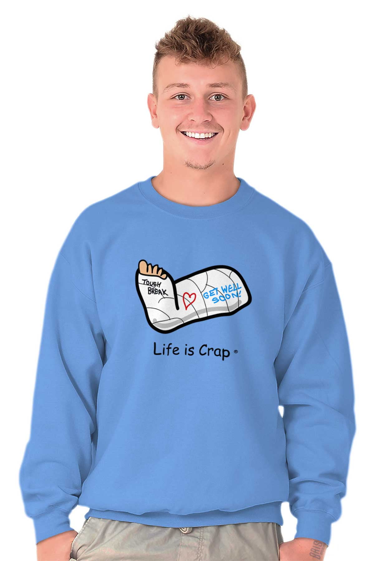 Broken Leg Foot Get Well Soon Novelty Unisex Plus Fleece Graphic ...