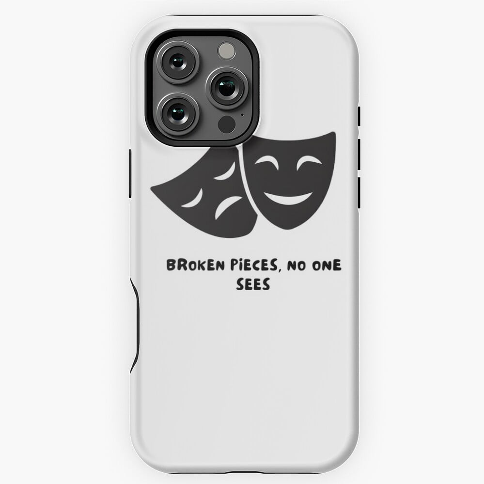 Broken Pieces Hidden Emotions Smile Phone Case for iPhone 16 15 14 13 ...