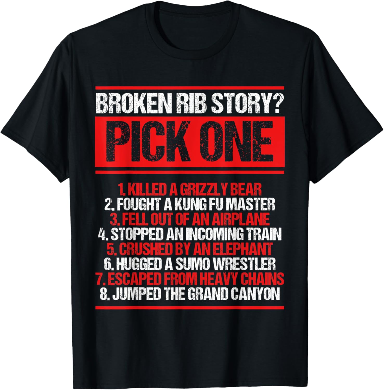 Broken Rib Survivor Funny Broken Rib Recovery Warrior T-Shirt - Walmart.com
