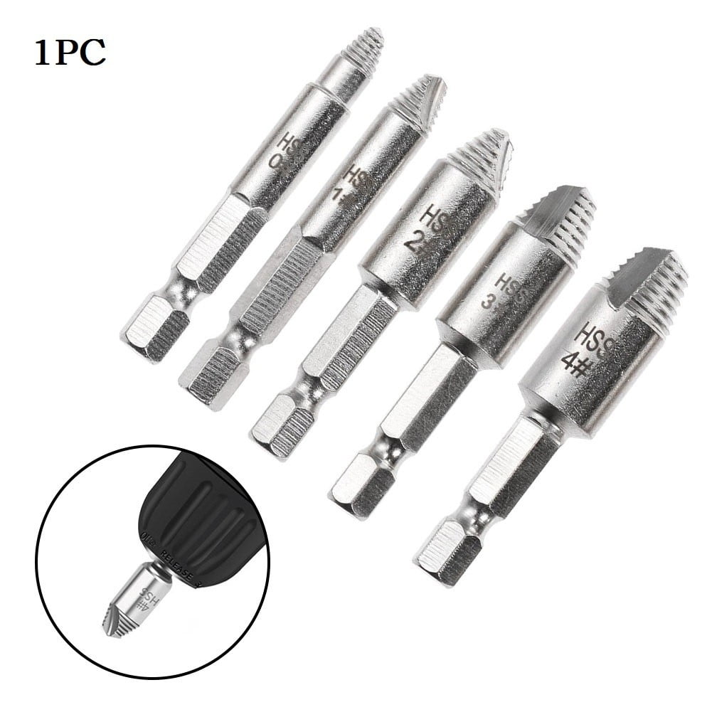 Broken Screw Extractor Remover Drill Bits Set Stripped Broken Screws ...