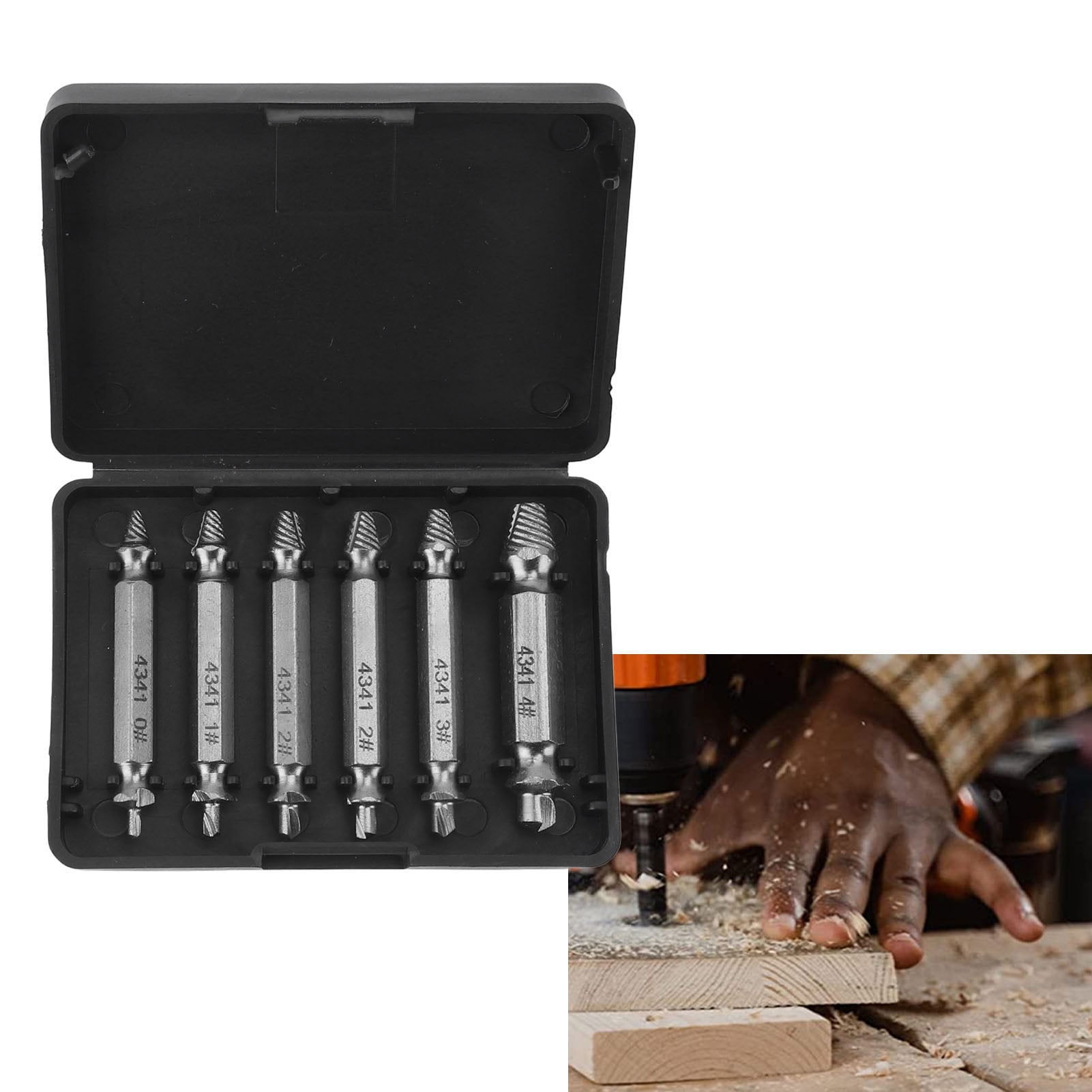 Broken Screw Remover Set, HSS Damaged Screw Extractor Set With Storage ...