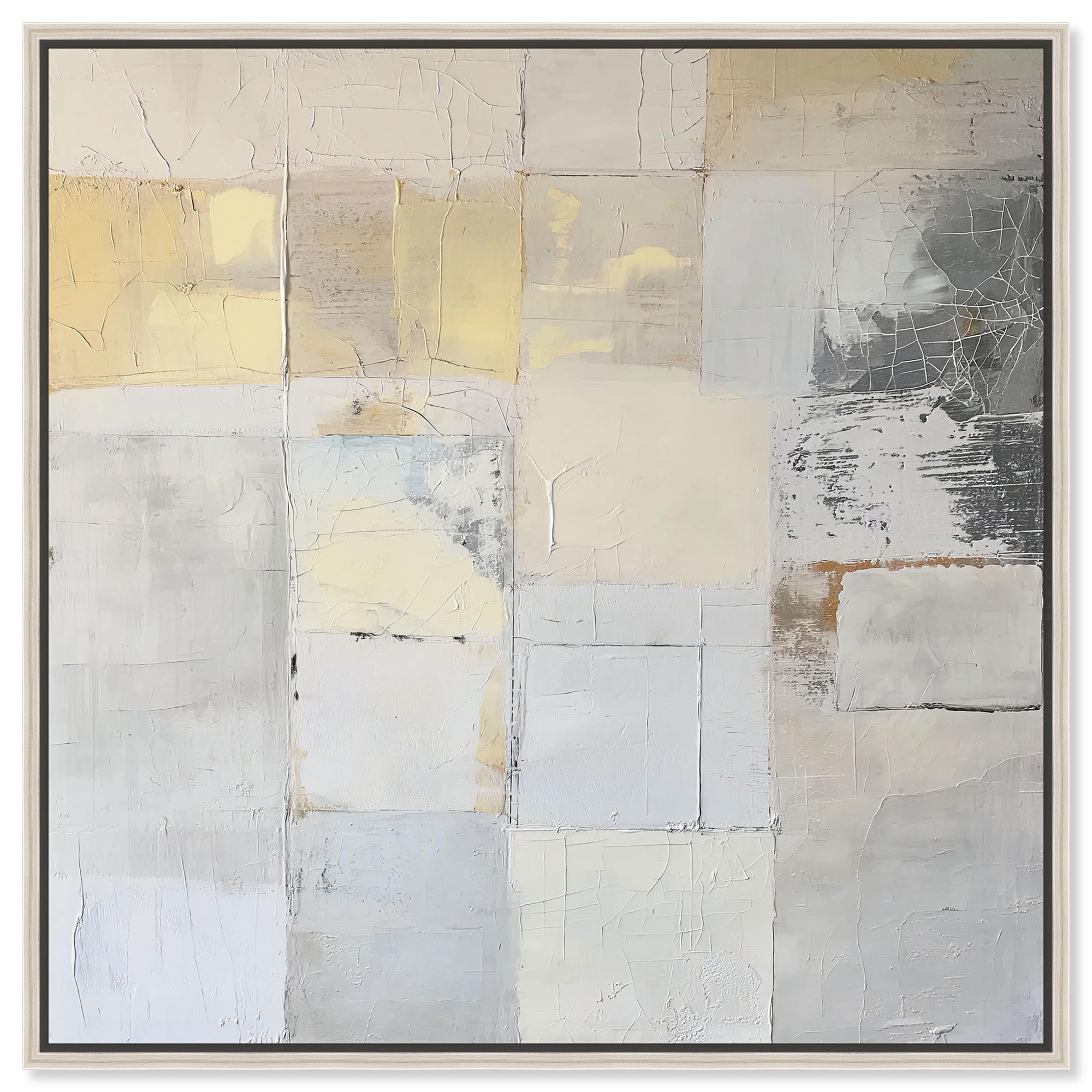 Broken Sunshine Canvas Minimal Abstracts by Art Remedy, Silver Frame ...