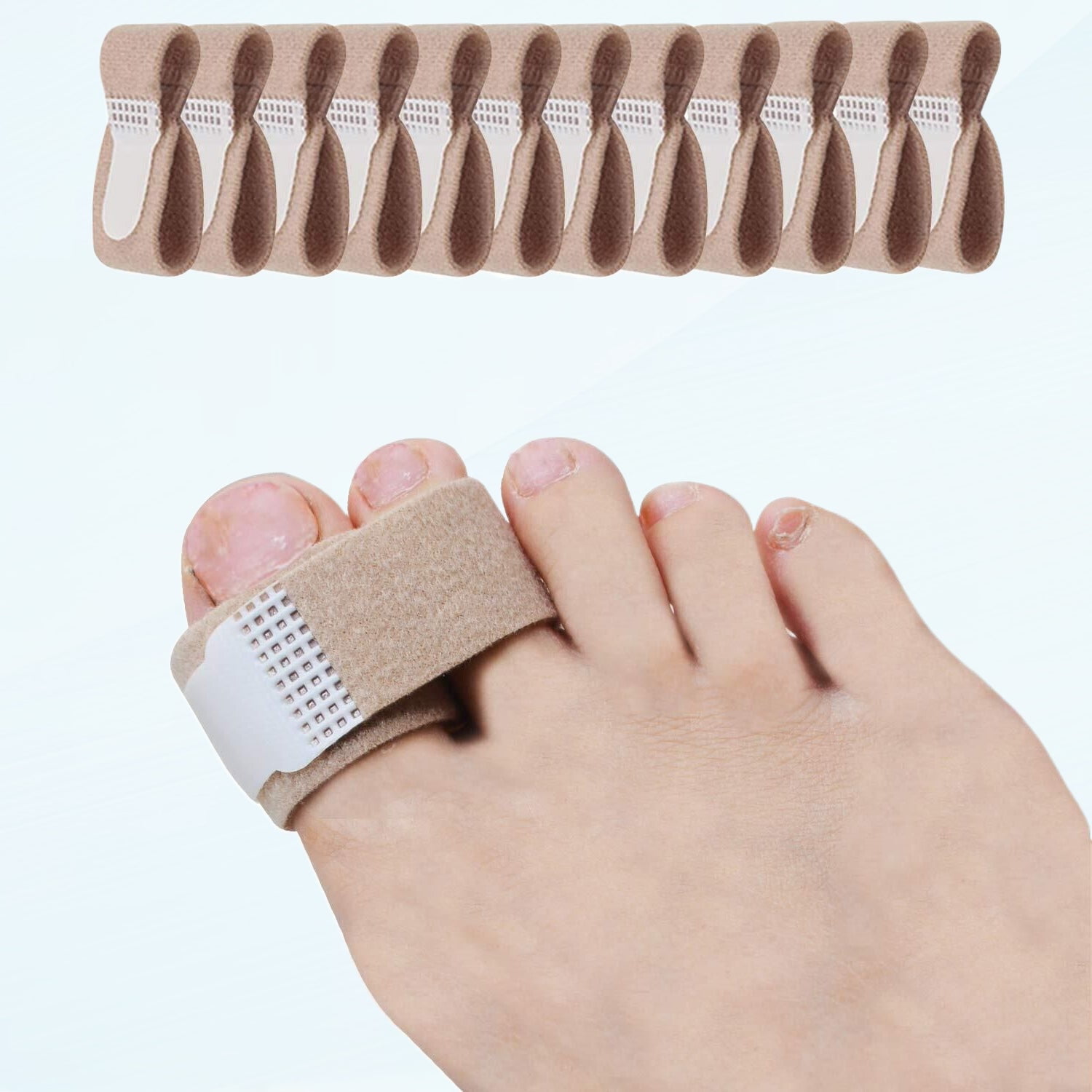Broken Toe Wraps, 12pcs/pack, Toe Toe Splint Toe Cushioned Bandages ...