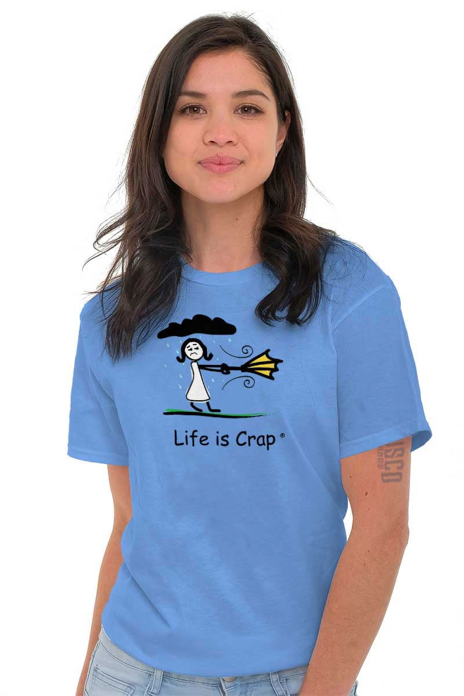 Broken Umbrella Rainy Day Funny Women's Graphic T Shirt Tees Brisco ...