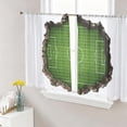 Broken Wall Green Football Sheer Curtains for Living Room Bedroom ...