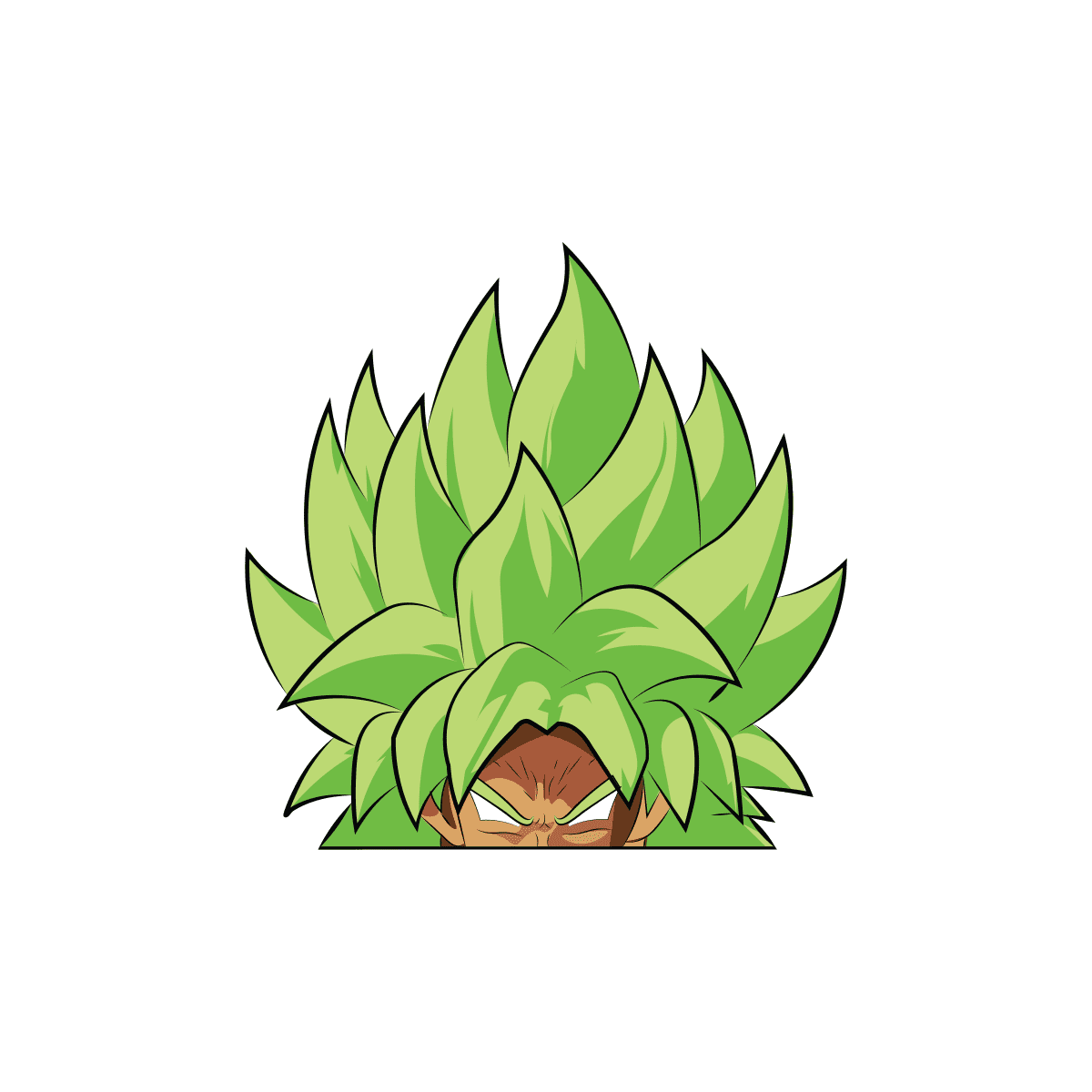 Broly Peeker Sticker – Dragon Ball Anime Vinyl Decal | Laptop, Car, or ...