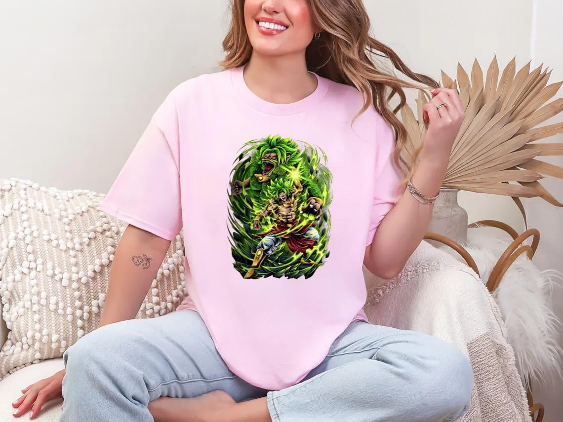Broly T-Shirt with Powerful SKA Anime Character Fan Graphic, for men ...