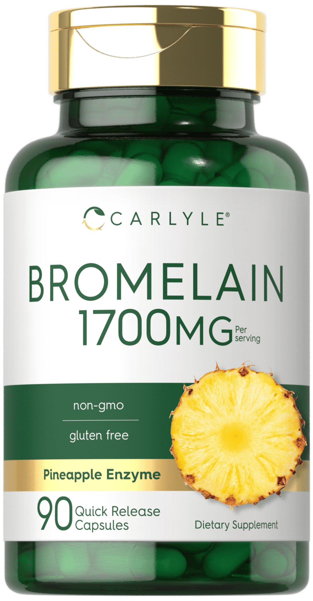 Carlyle Pure Bromelain 1700 mg | 90 Capsules | Pineapple Enzyme ...