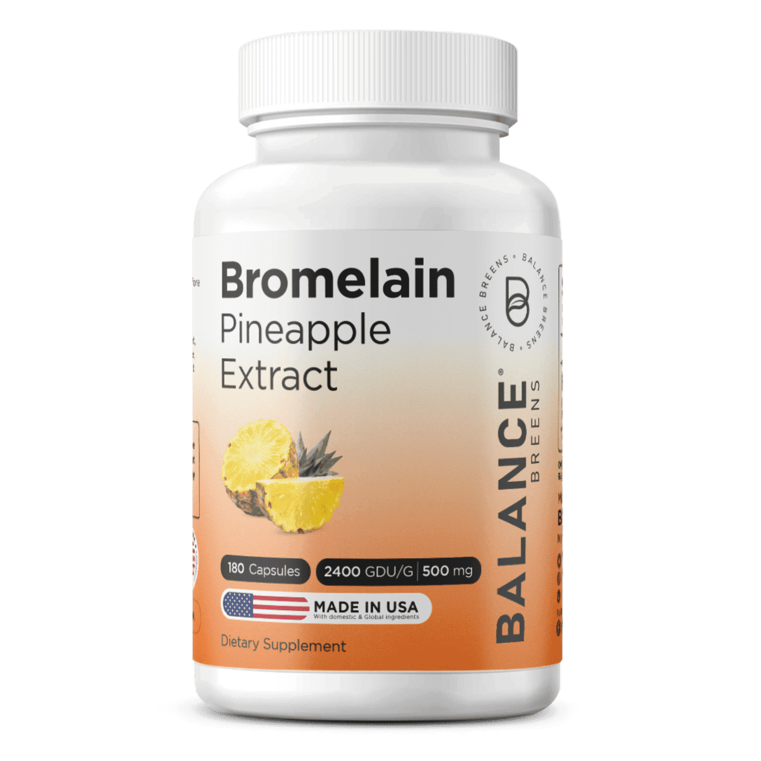 Balance Breens Bromelain 500mg Pineapple Extract Digestive Enzymes 180 ...