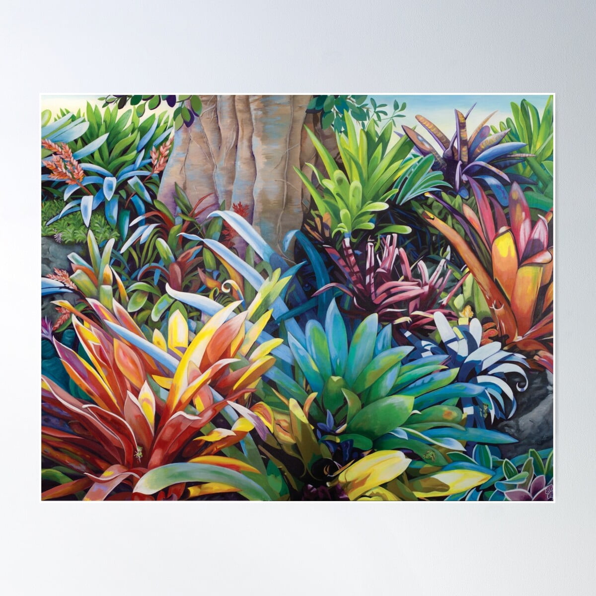 Bromeliad Oasis Diptych Doona Poster Wall Art, Modern Wall Decor For ...
