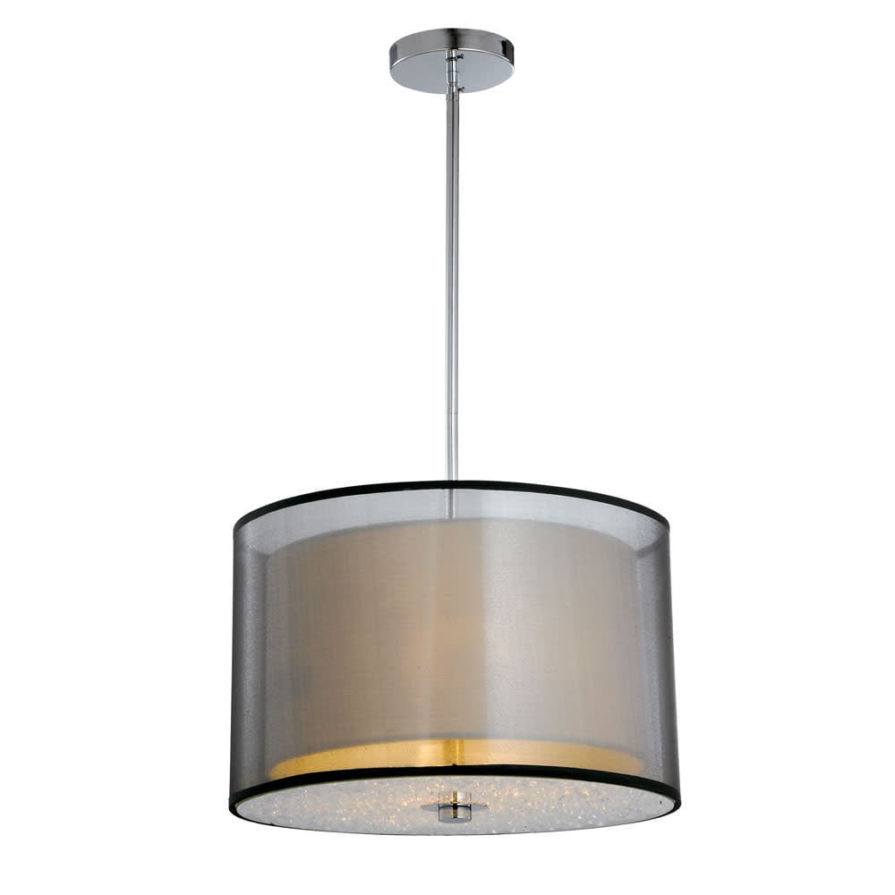 Bromi Design B5101 Phoenix 3 Light 16" Width Drum Pendant - Chrome ...
