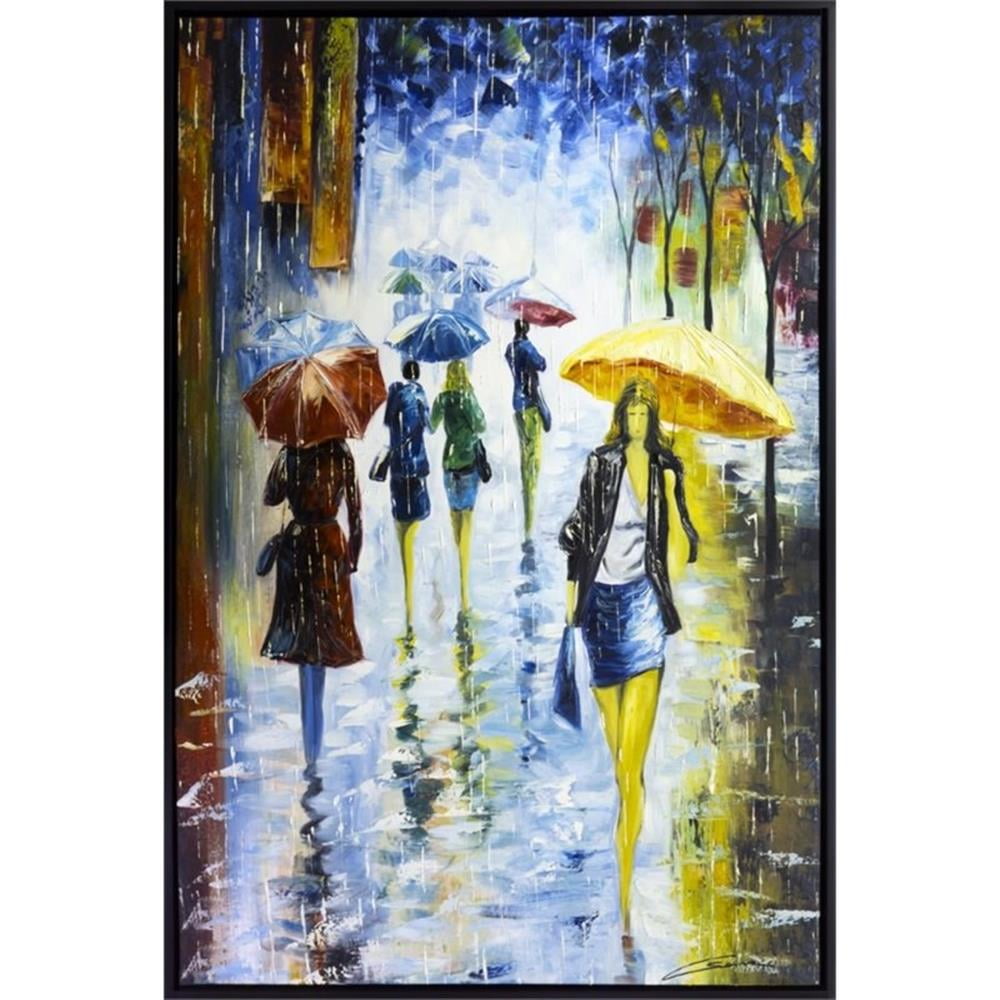 Bromi Design City Streets 1 Hand Painted Canvas Wall Art - Walmart.com