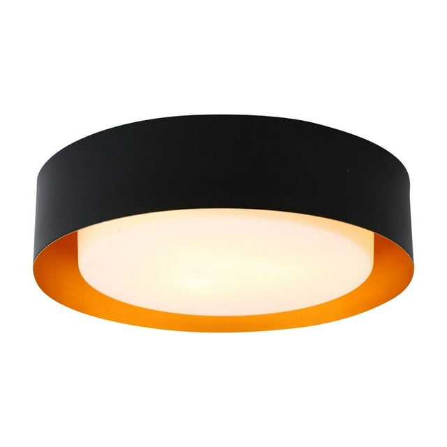 Bromi Design Lynch Metal Flush Mount Ceiling Light in Black and Gold ...