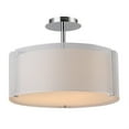 Bromi Design Lynch Metal Iron Mesh Drum Pendant in White - Walmart.com